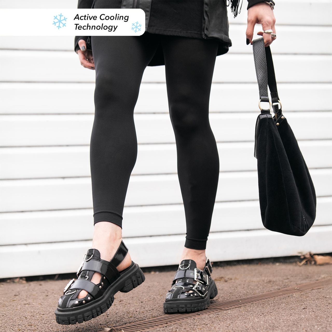 Stay Cool Footless 80 Denier Tights - Black - Snag