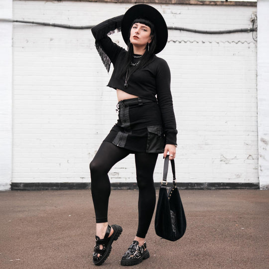 Stay Cool Footless 80 Denier Tights - Black - Snag
