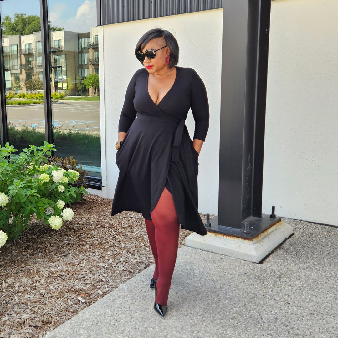 Roast - 50 Denier Tights in Burgundy | Snag