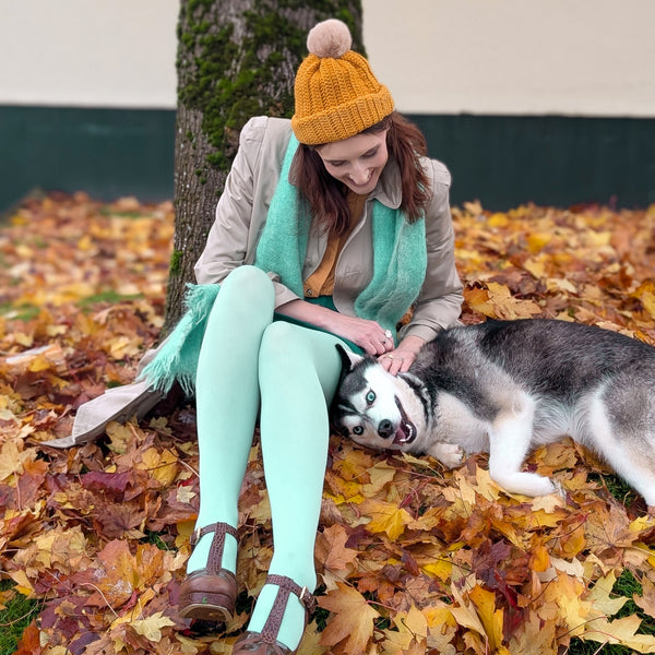 Chalcedony 120 Denier Tights | Super Opaque Green Tights – Snag
