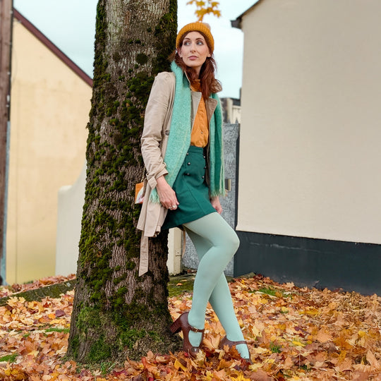 Chalcedony 120 Denier Tights | Super Opaque Green Tights – Snag