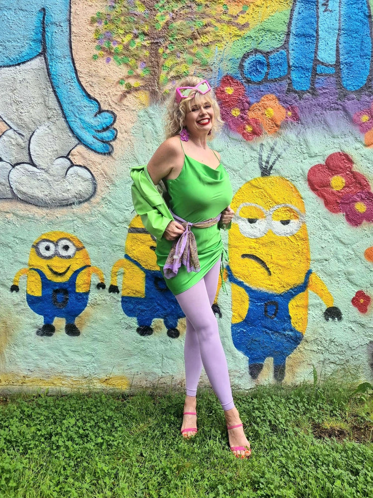 Footless Tights - Cassis de Violet - Tights & Clothes In Sizes 4-38 - Snag