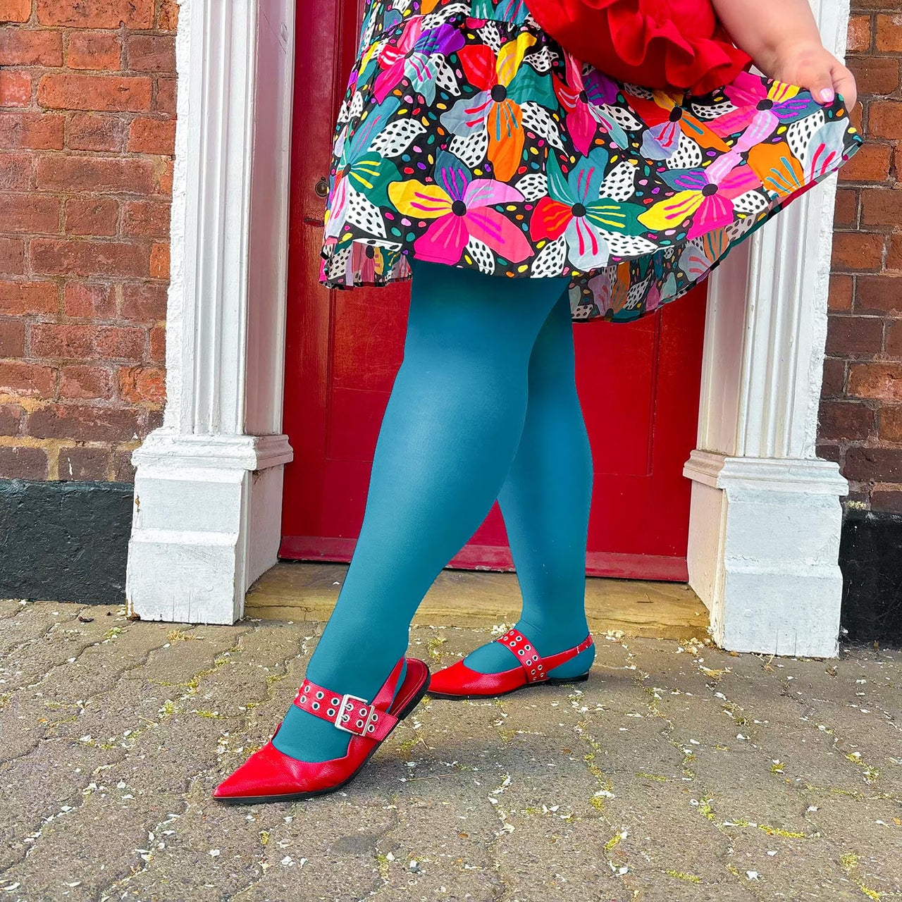 50 Denier Tights - Petrol Blue - Tights & Clothes In Sizes 4-38 - Snag