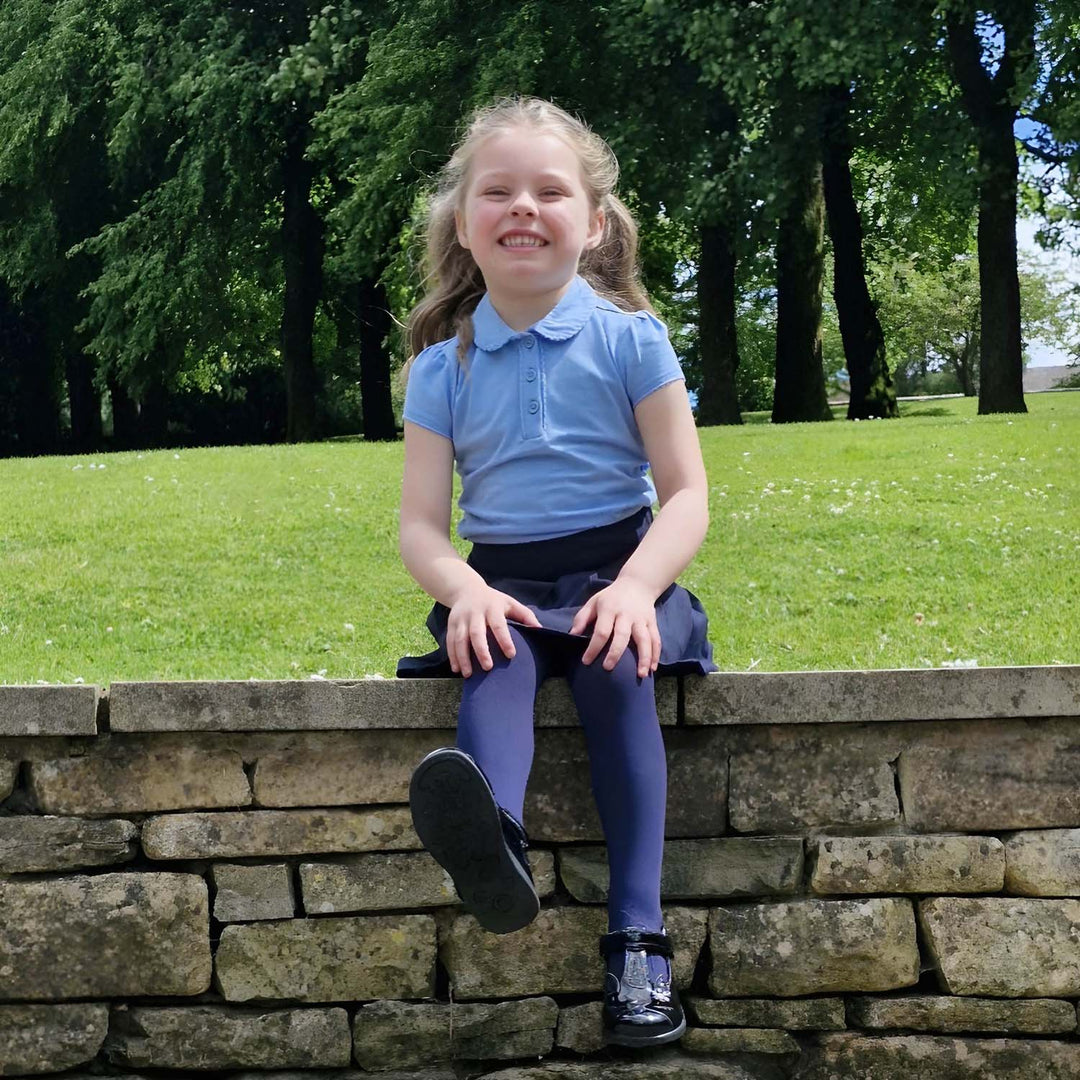 Kids Cotton Tights - Navy – Snag