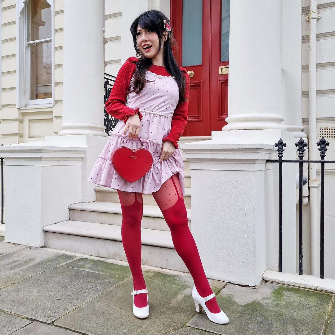 The Polka - Blood Red - Tights & Clothes In Sizes 4-38 - Snag