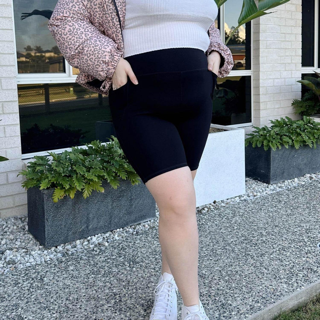 Black Long Cycling Shorts - Snag