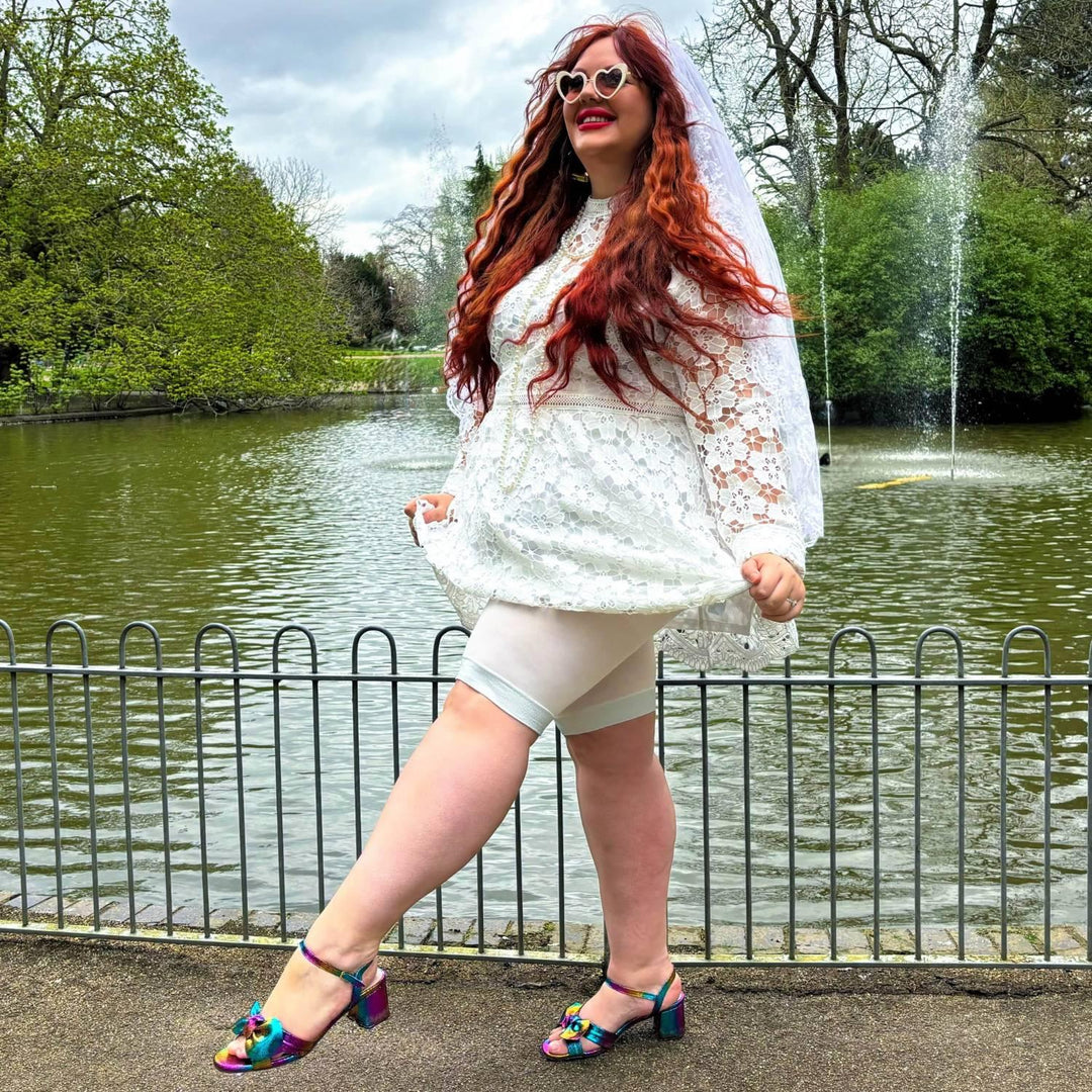 Stay Cool Chub Rub Lurex Shorts - White – Snag